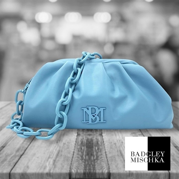 Badgley Mischka | Bags | Badgley Mischka Clutch Bag Blue Nwt | Poshmark